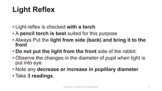 Study of Mydriatic and Miotic effect on rabbit eye | PPTX