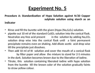 Expt - Copper Sulphate.pptx for engineering students | PPTX