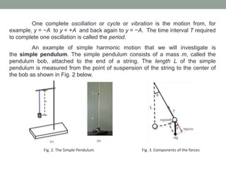 Simple Pendulum and Mass-Spring System in SHM | PPTX