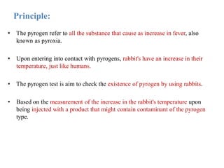 Expt 10- To evaluate pyrogen test for given sample using rabbit | PDF