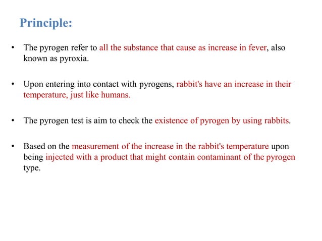 Expt 10- To evaluate pyrogen test for given sample using rabbit | PDF ...