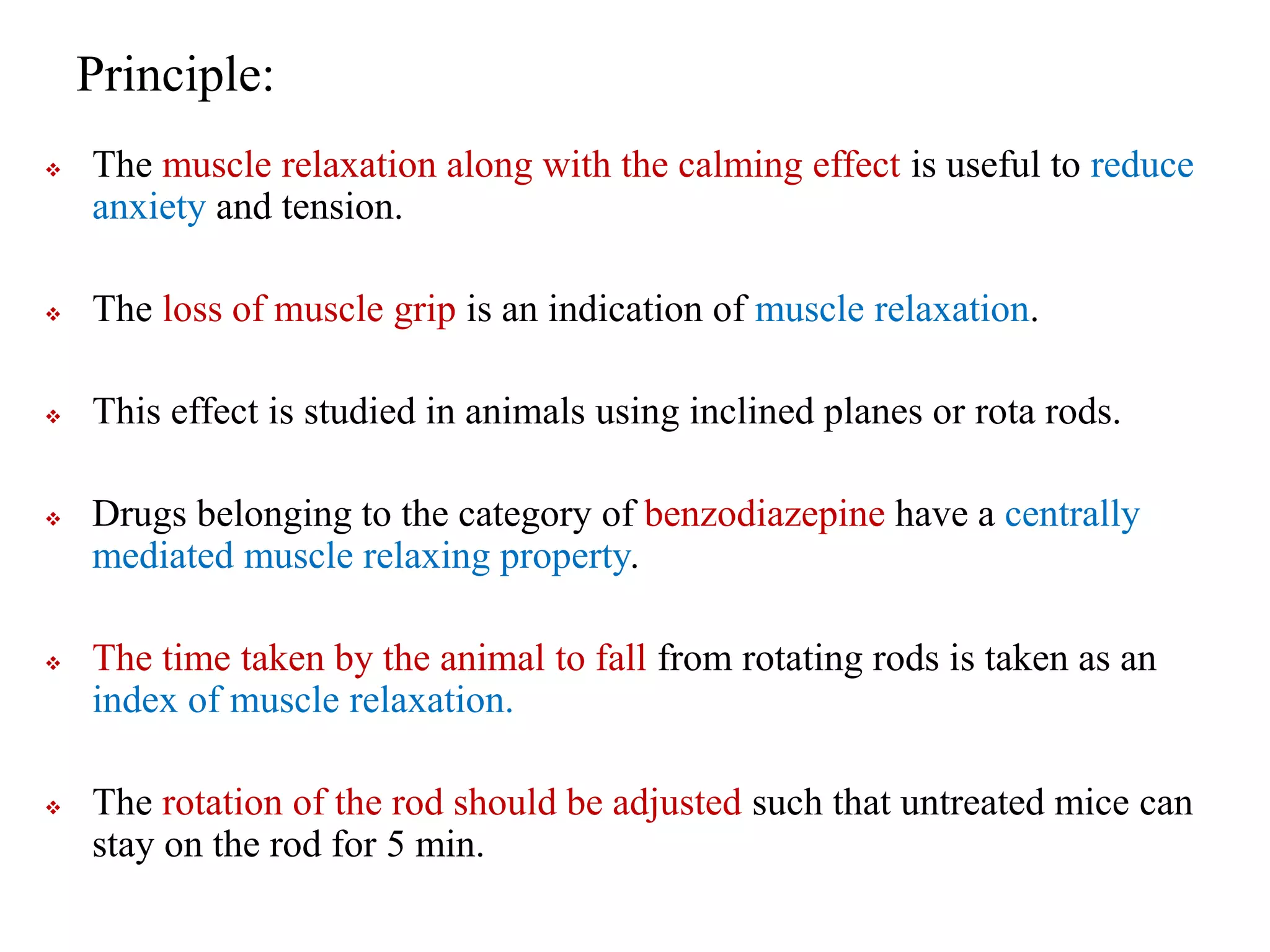 Expt 10 Effects of skeletal muscle relaxants using rota-rod apparatus ...