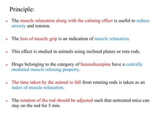 Expt 10 Effects of skeletal muscle relaxants using rota-rod apparatus ...