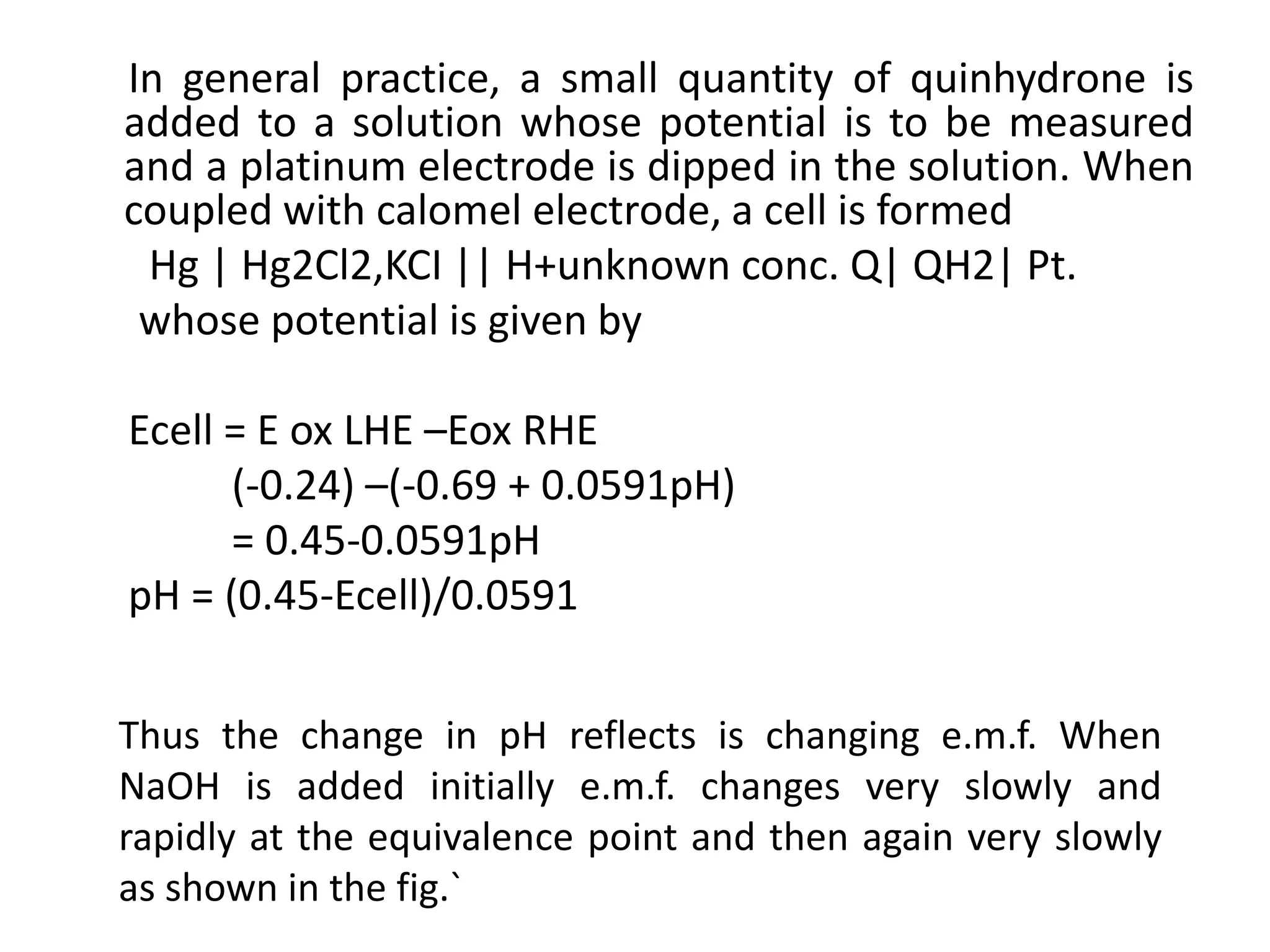 Determination of strength of HCl potentiometrically | PPTX