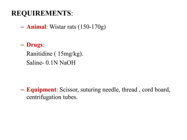Expt 3 antiulcer activity by pyloric ligation method | PDF | Digestive ...