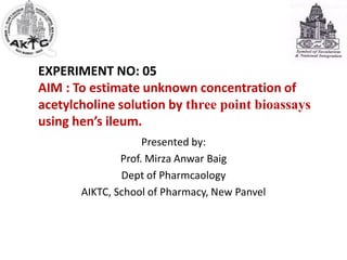 Expt 5 three point bioassay | PDF