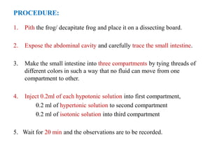 Expt 8- To evaluate effect of saline purgative on frog/rat intestine. | PDF