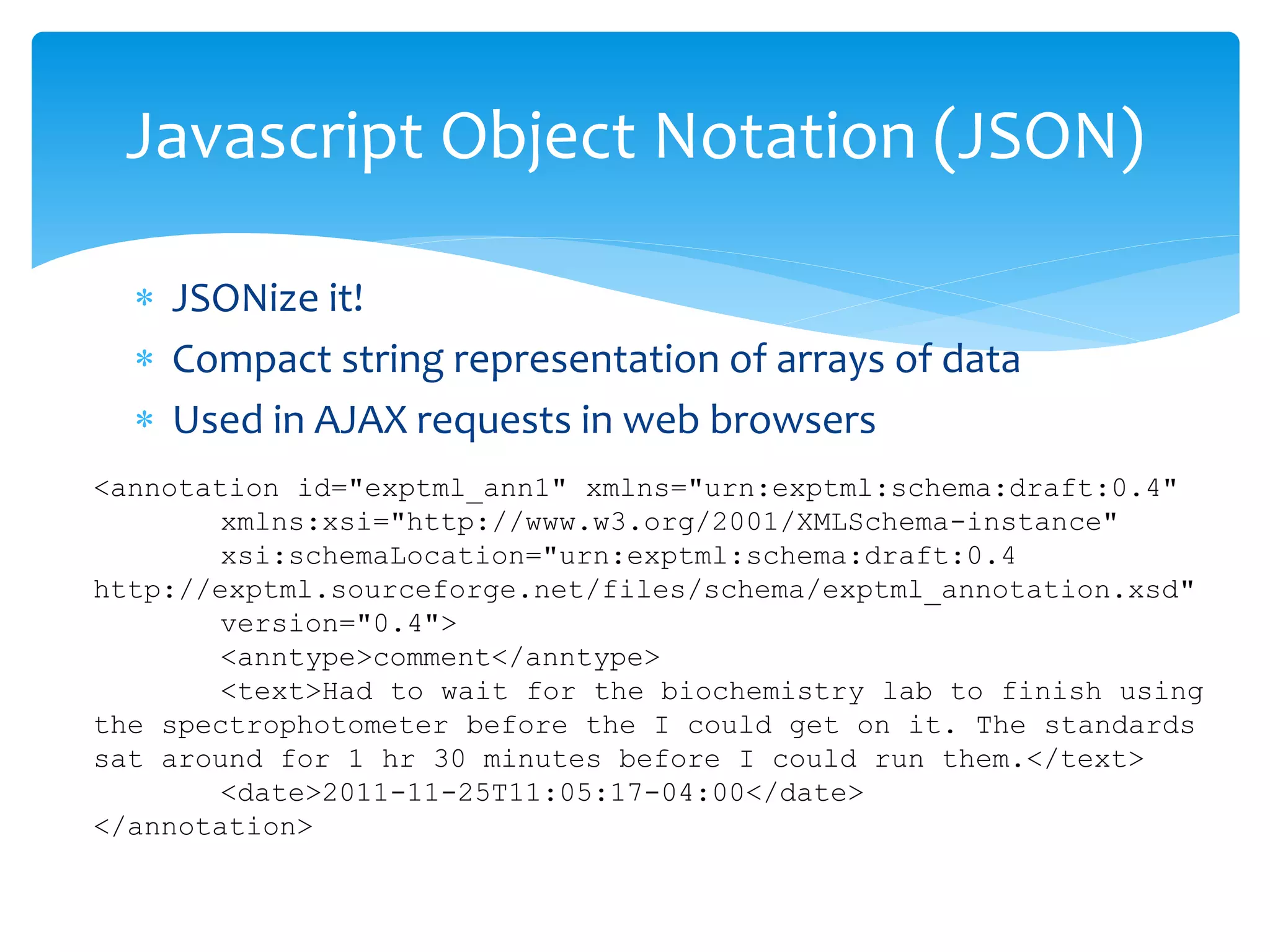 247th ACS Meeting: Experiment Markup Language (ExptML) | PPT