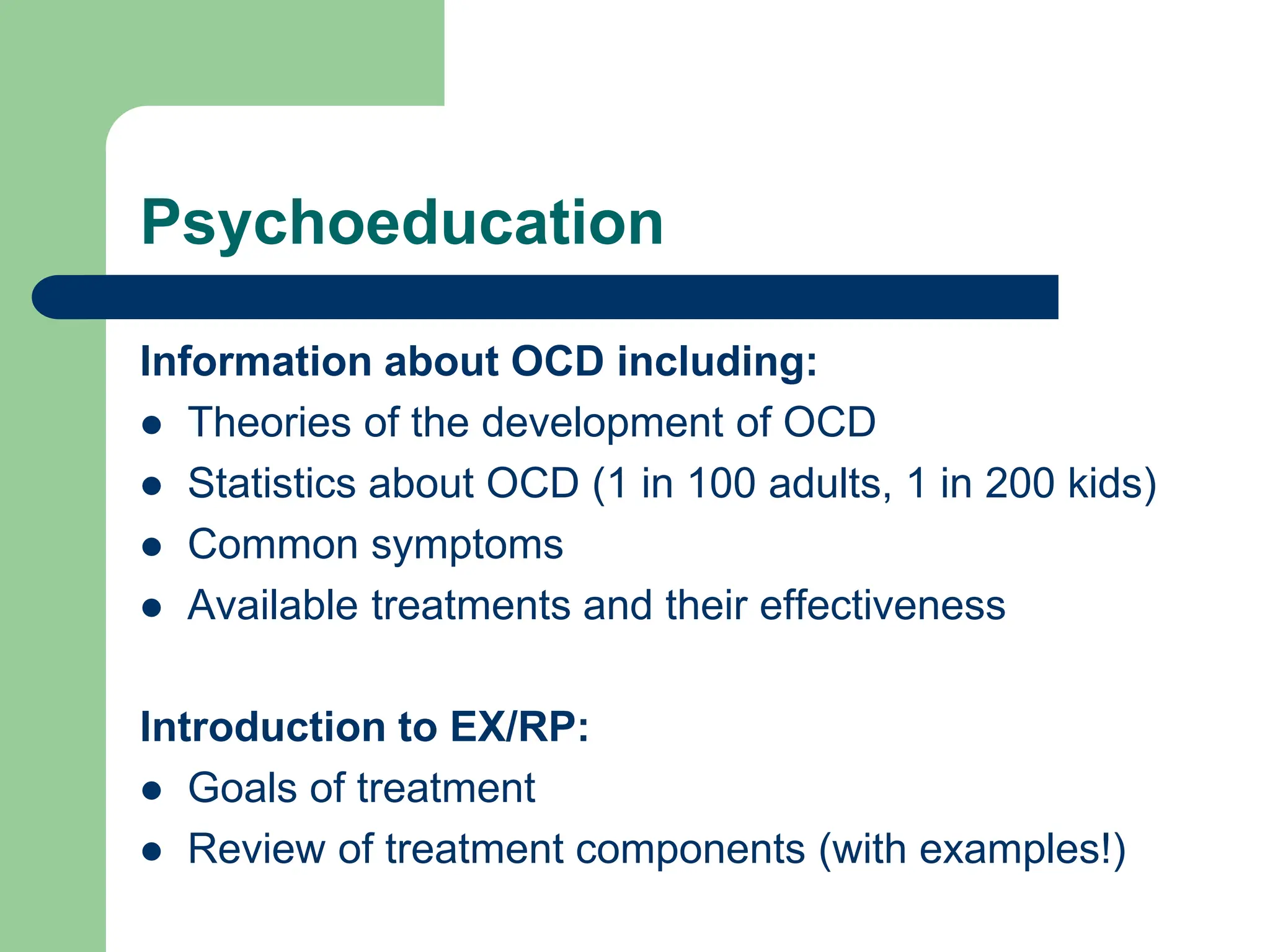 Exposure and Response Prevention presentation | PDF