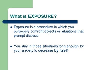 Exposure and Response Prevention presentation | PDF