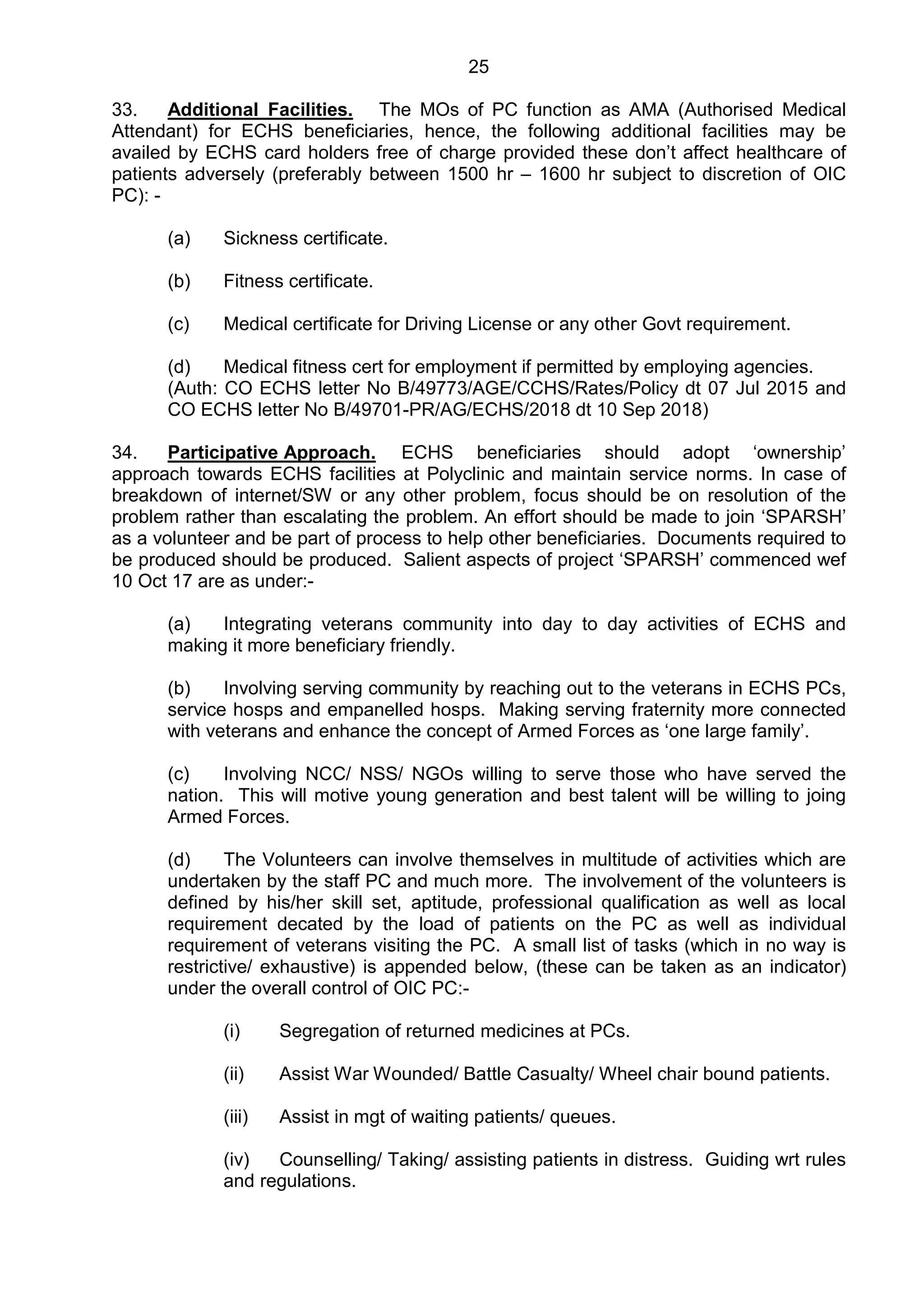 Ex servicemen welfare scheme | PDF