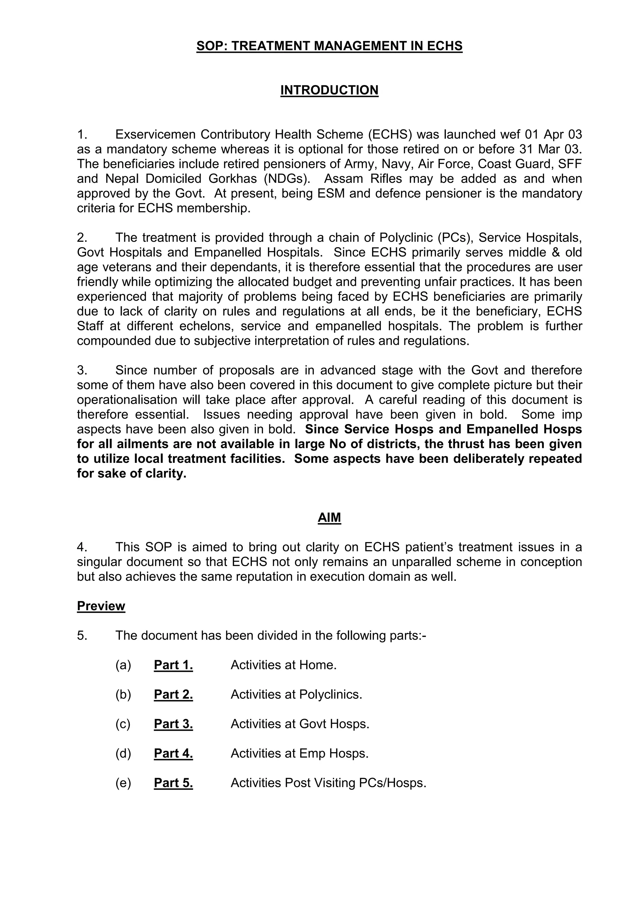 Ex servicemen welfare scheme | PDF