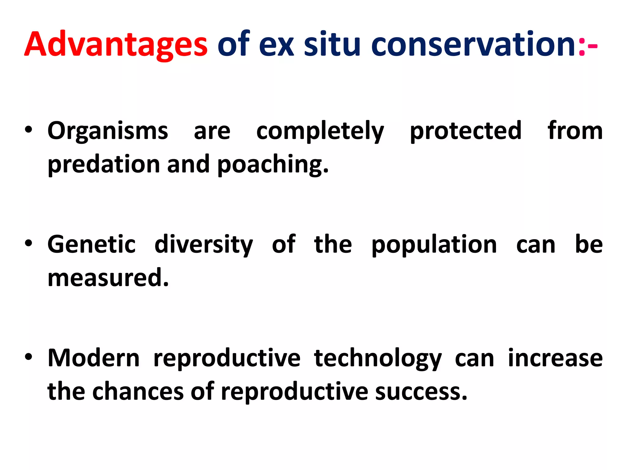 Ex situ conservation | PPTX