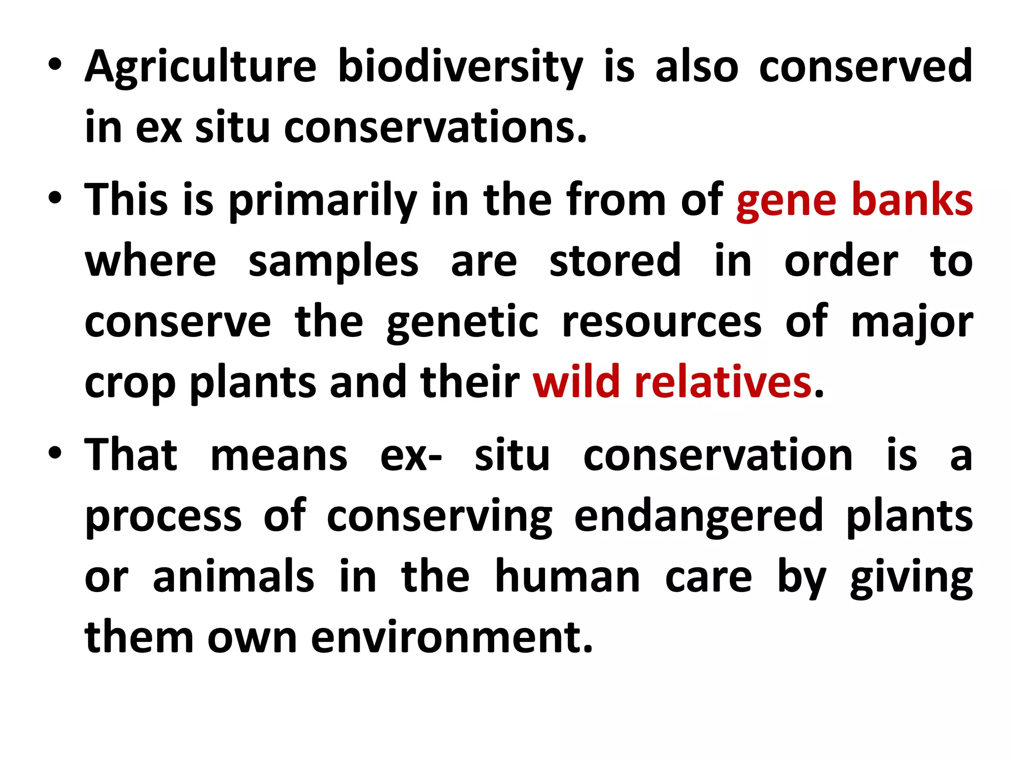Ex situ conservation | PPTX