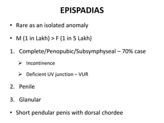 Exstrophy Epispadias complex | PPT