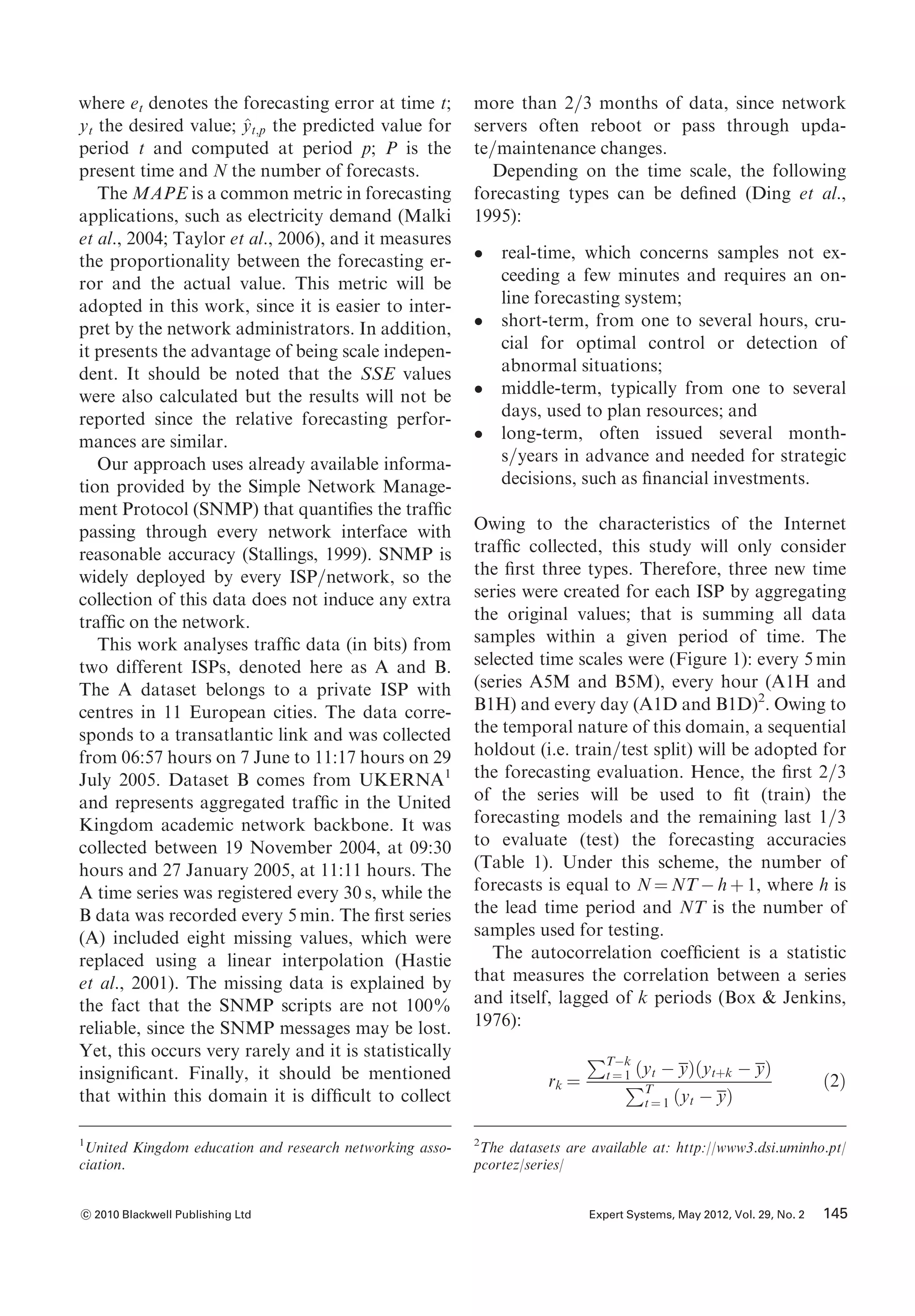 Multi-scale Internet traffic forecasting | PDF