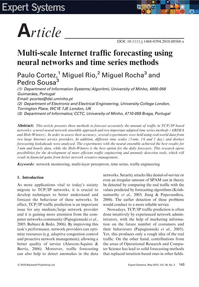 Multi-scale Internet traffic forecasting | PDF