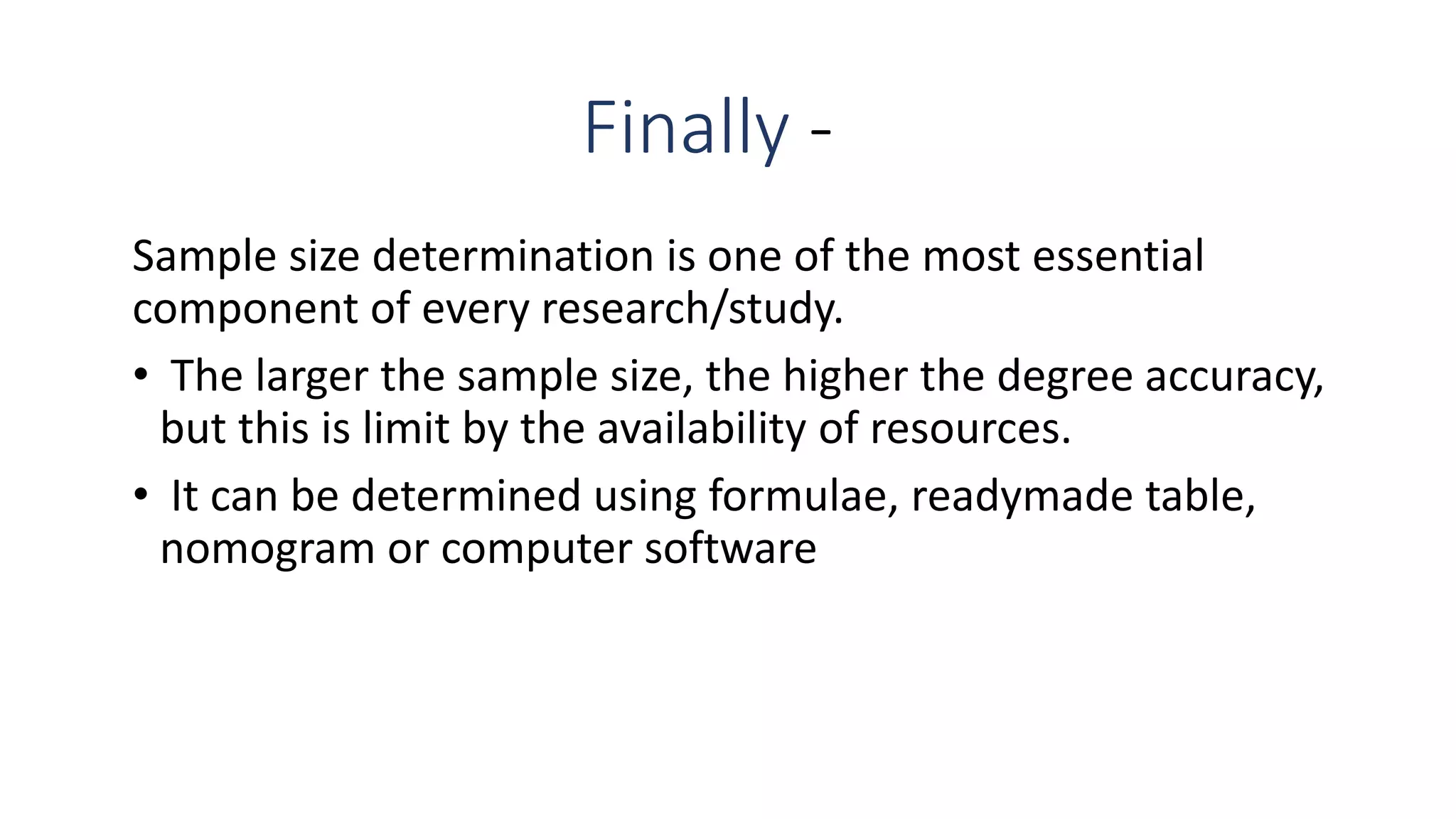 How to determine sample size | PPTX