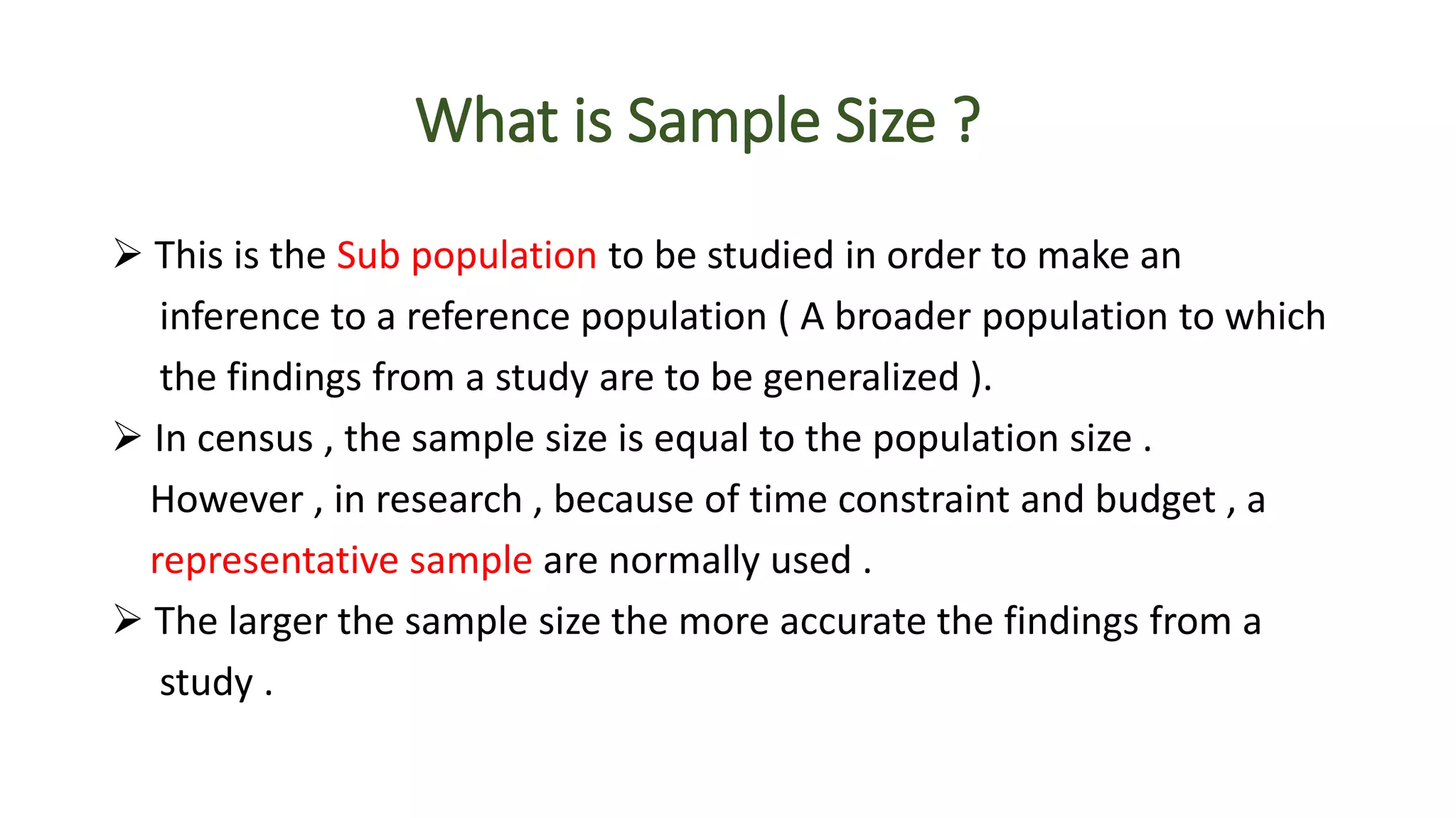 How to determine sample size | PPTX
