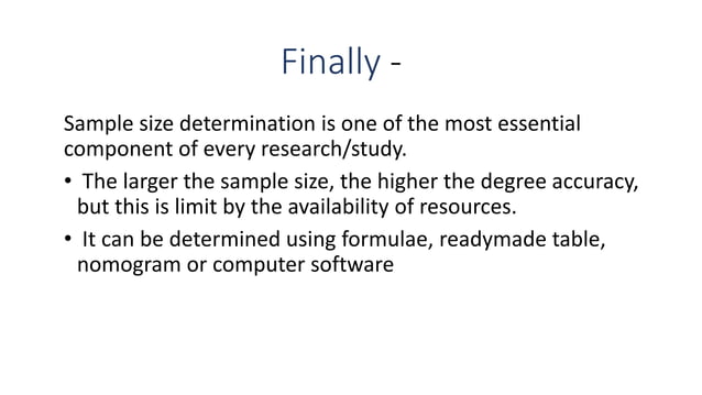 How to determine sample size | PPTX