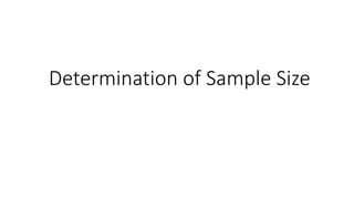 How to determine sample size | PPTX