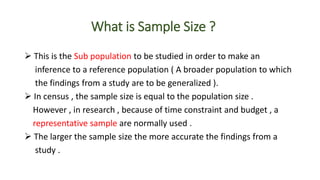 How to determine sample size | PPTX