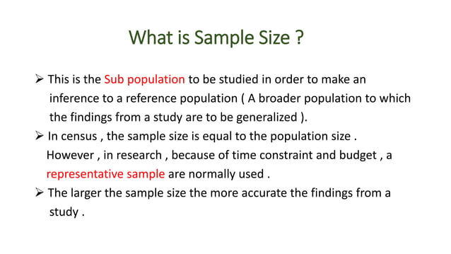 How to determine sample size | PPTX
