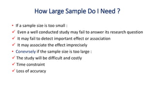 How to determine sample size | PPTX