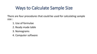 How to determine sample size | PPTX