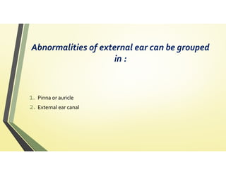 External ear abnormalities | PDF