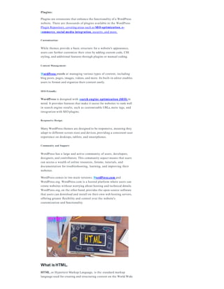 What is Wordpress | What is HTML | Wordpress vs HTML | PPTX