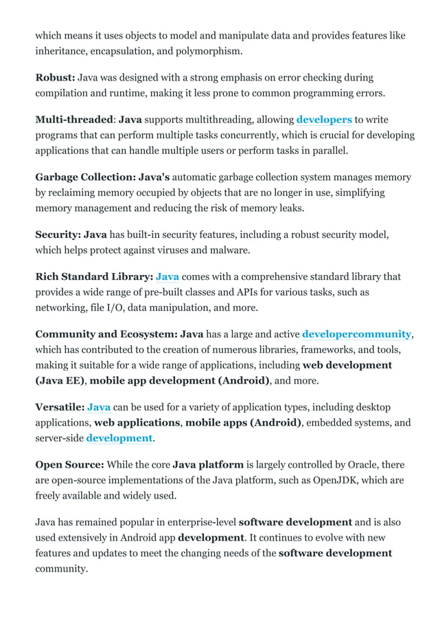 What is Java | Learn Java | Types of Java | PDF