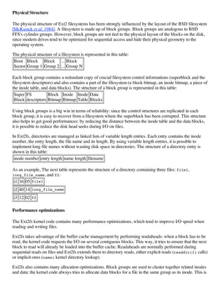 design and implementation of the ext2 filesystem on linux | PDF
