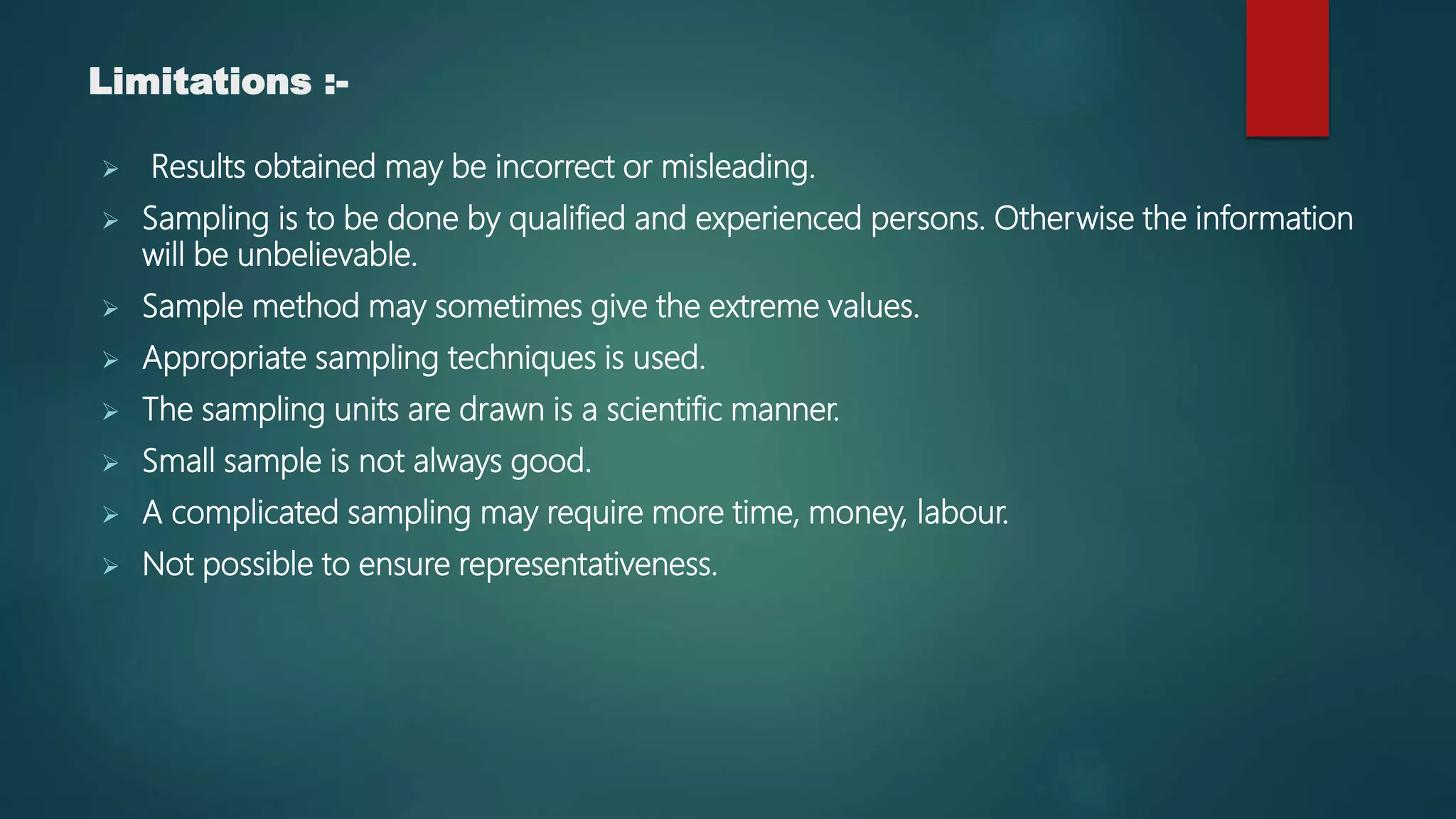 Sampling , Advantages limitations | PPTX | Physics | Science