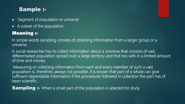 Sampling Advantages Limitations Pptx