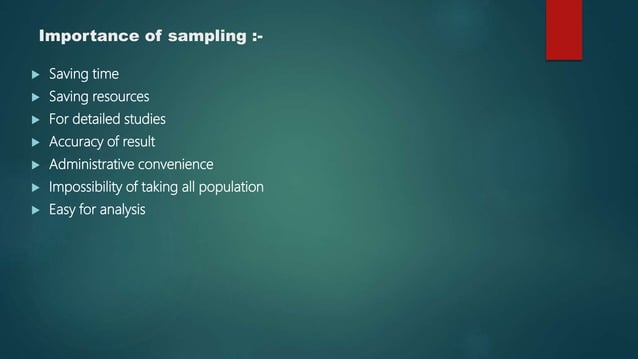 Sampling , Advantages limitations | PPTX | Physics | Science