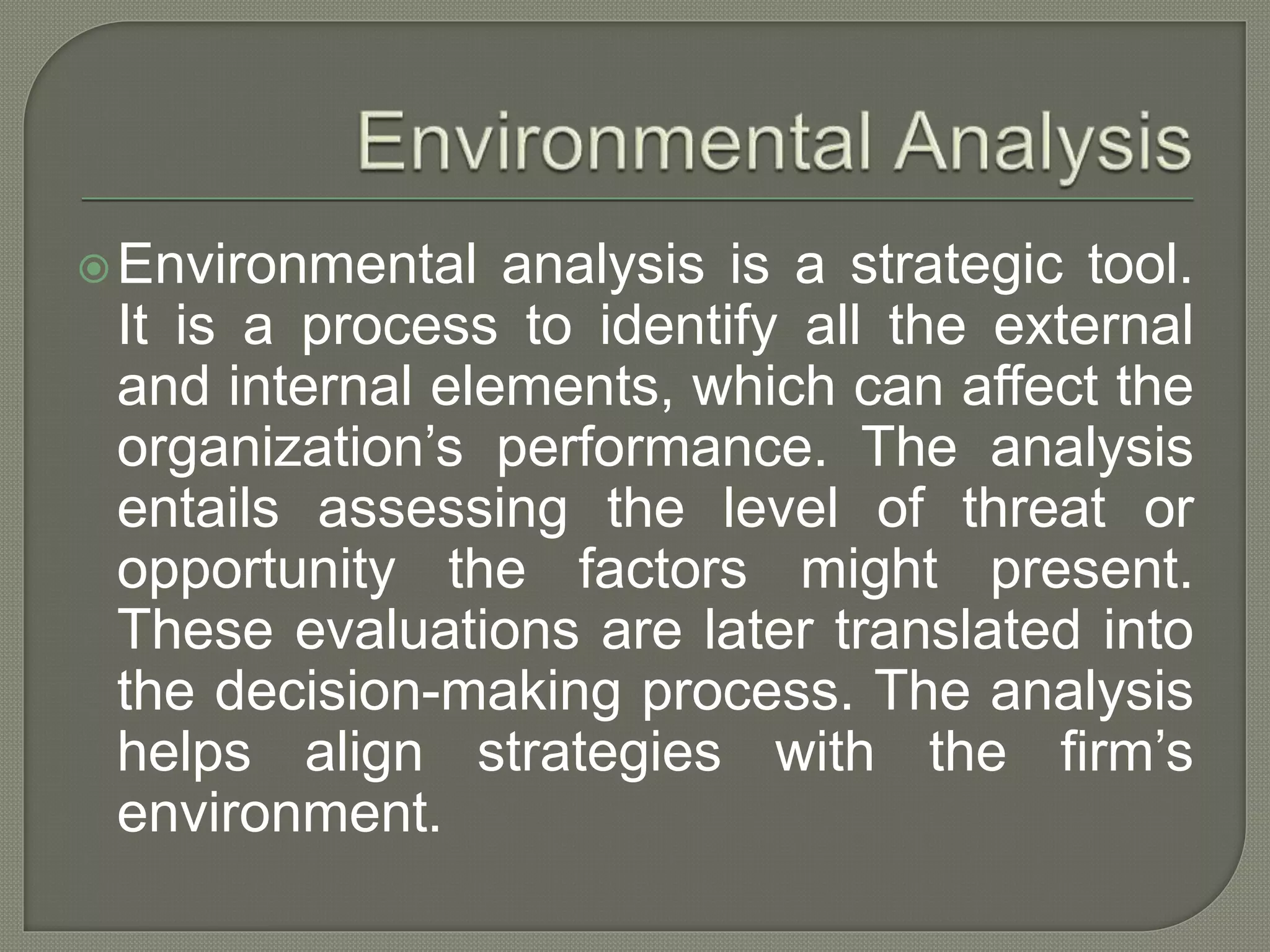 External environmental analysis | PPTX