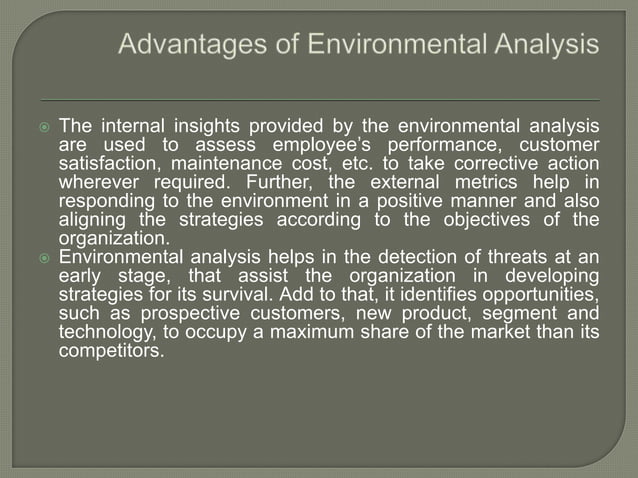 External environmental analysis | PPTX | Environmental Services ...