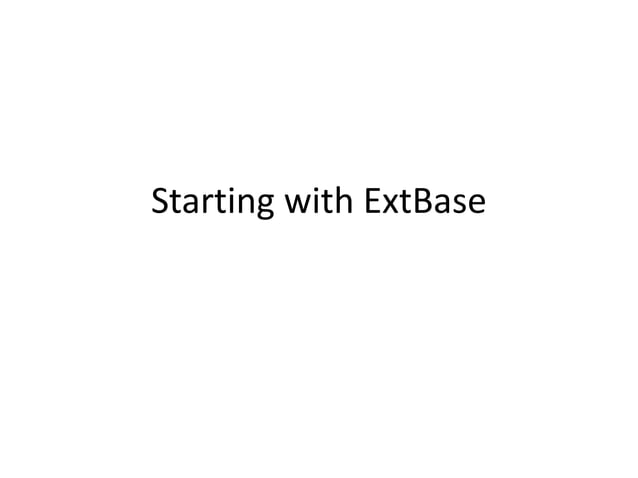 Getting started with ExtBase | PPT