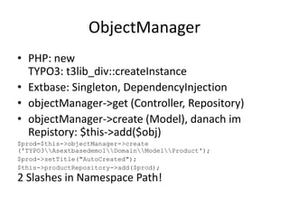 Getting started with ExtBase | PPT