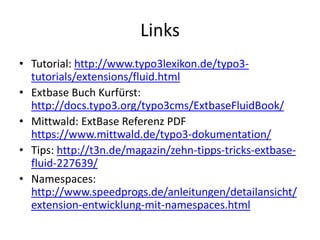 Getting started with ExtBase | PPT