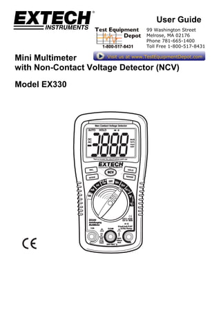 Extech EX330 Mini Multimeter User Manual | PDF