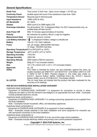 Extech EX330 Mini Multimeter User Manual | PDF