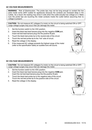 Extech EX330 Mini Multimeter User Manual | PDF