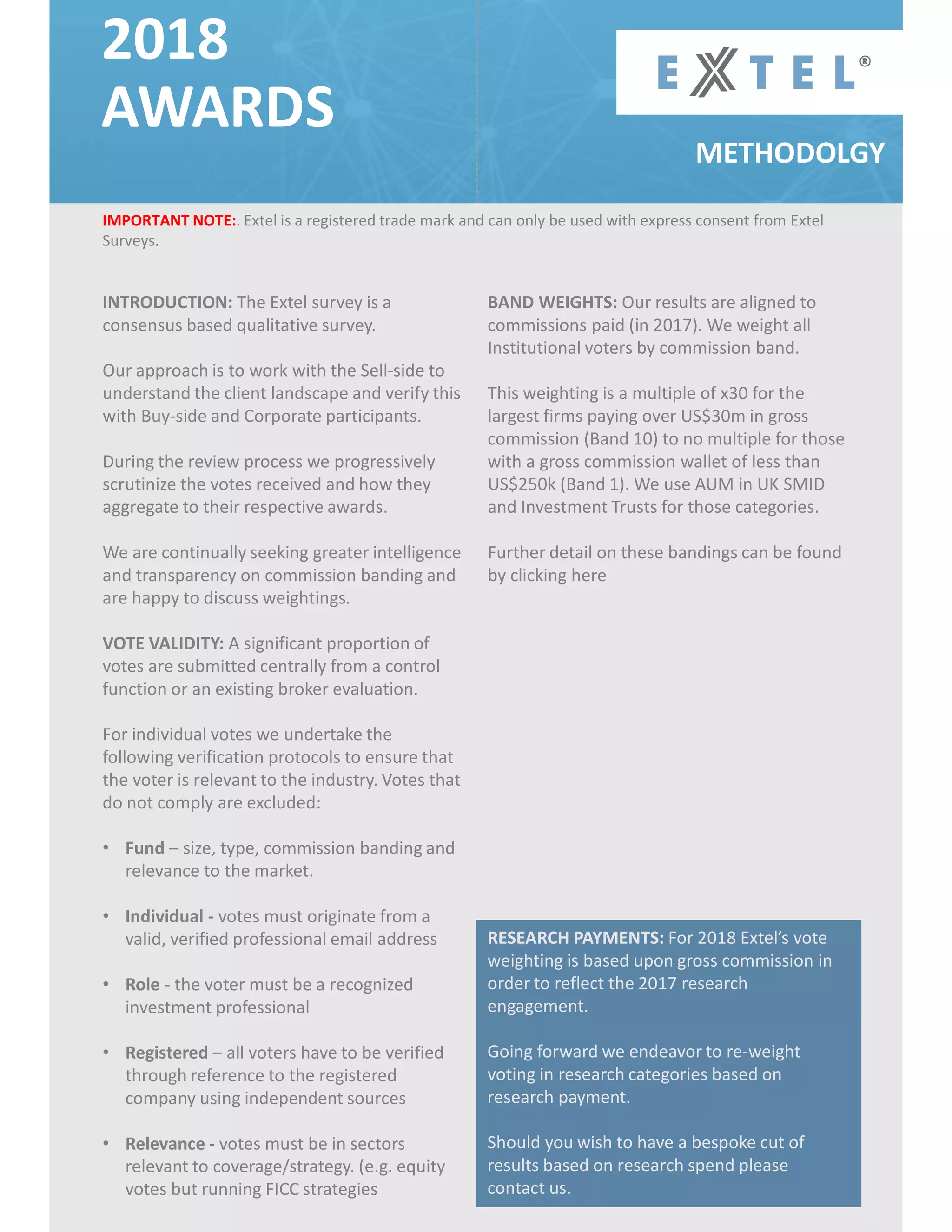 Extel 2018 Awards Document | PDF