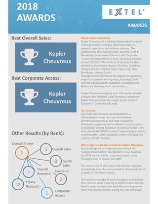Extel 2018 Awards Document | PDF