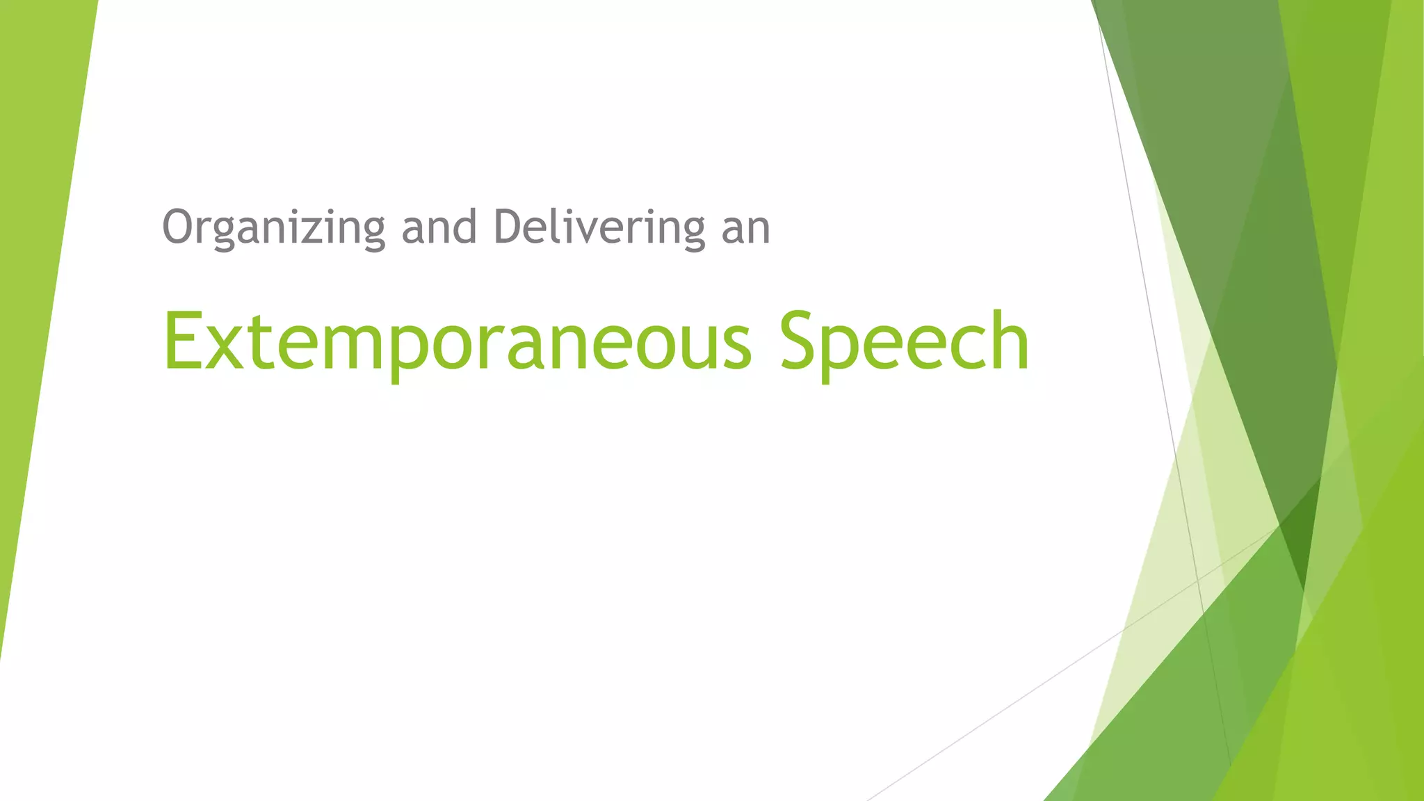 Extemporaneous speech-by-john-paul-allam (1) | PPTX