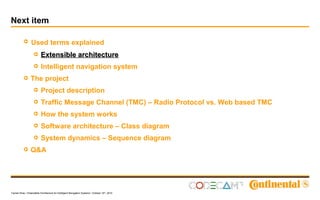 Extendable architecture for intelligent navigation systems - CodeCamp16oct2010 | PPT