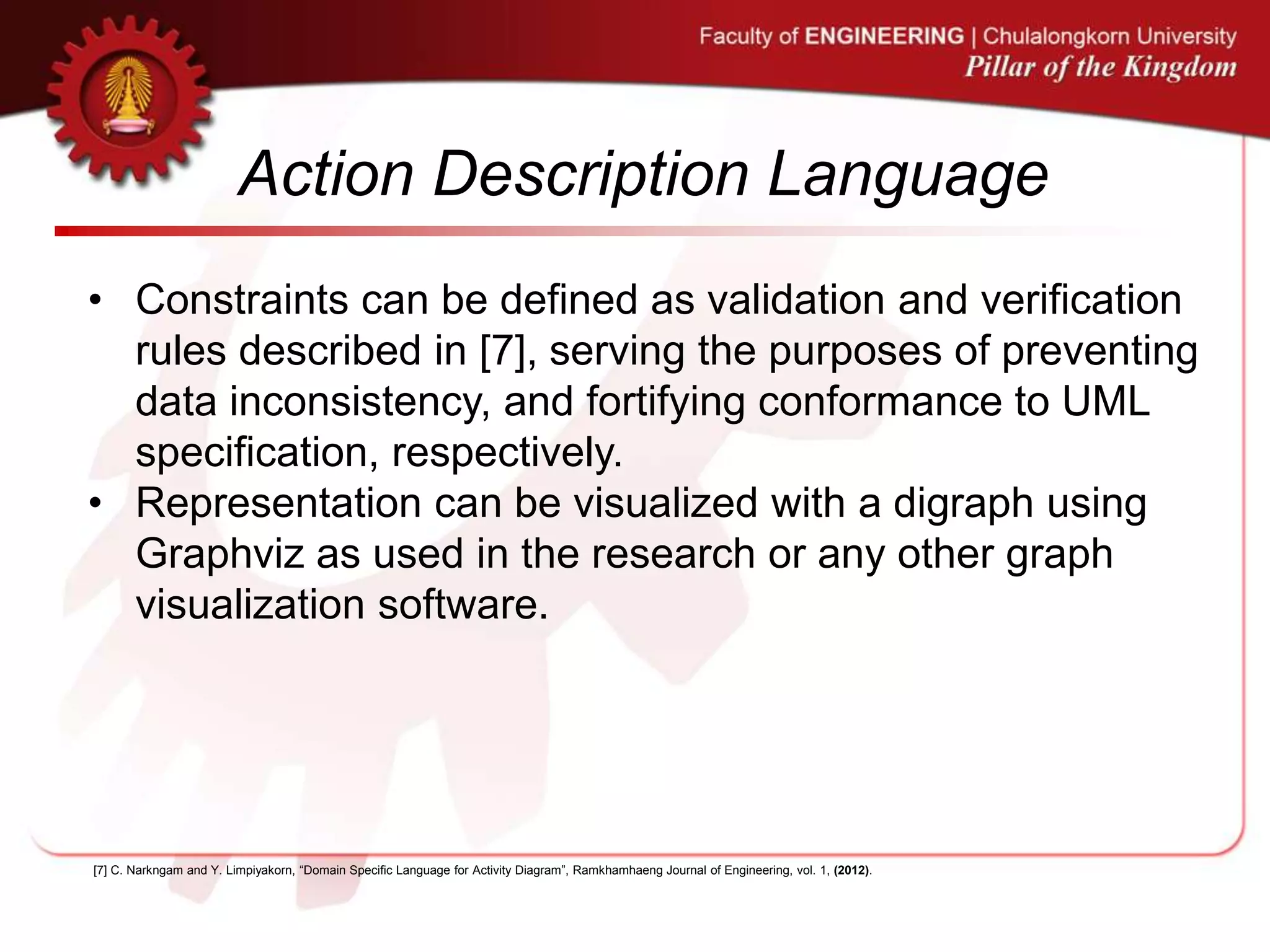 Enhancement of Action Description Language for UML Activity Diagram Review | PPTX
