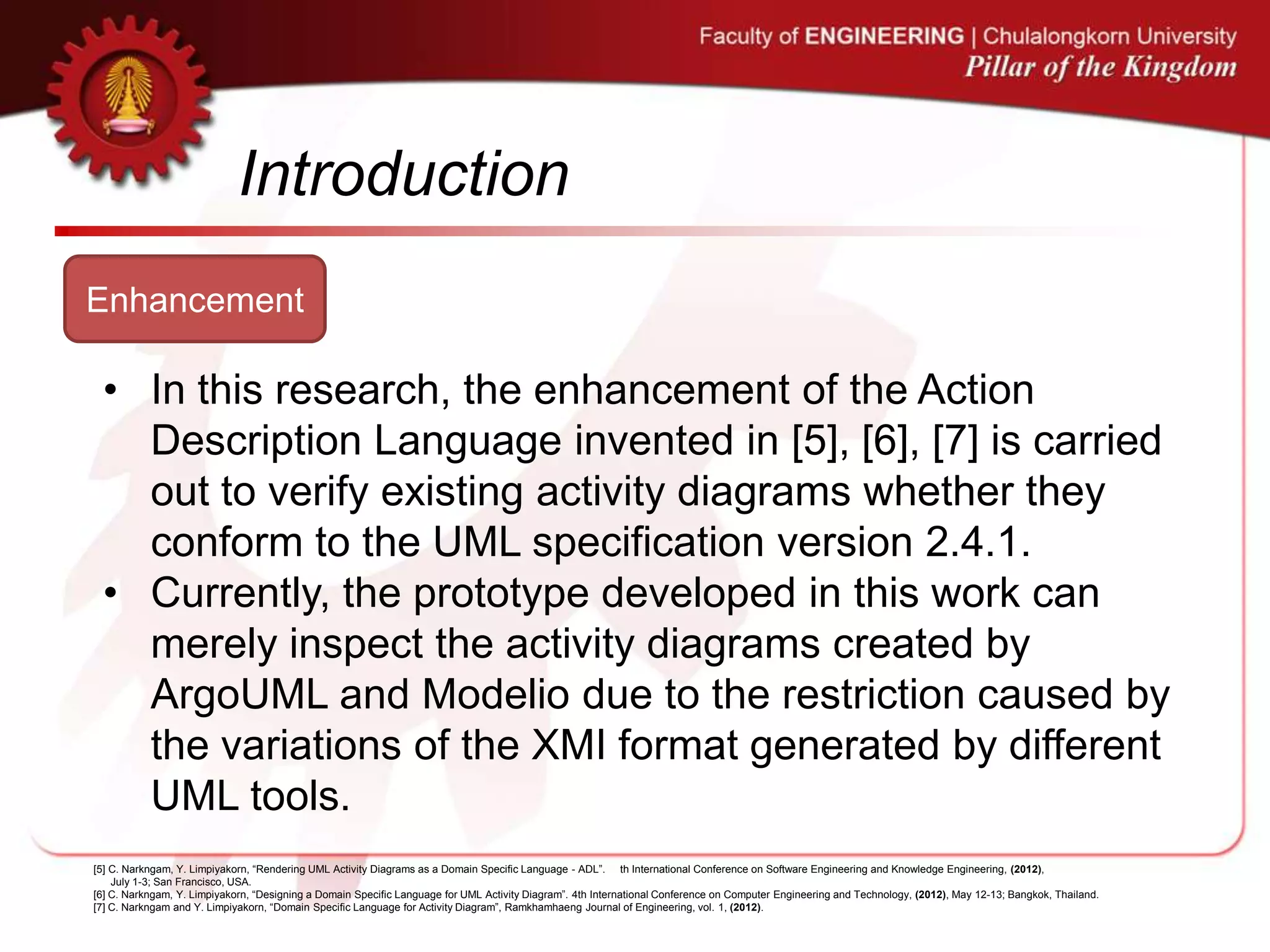 Enhancement of Action Description Language for UML Activity Diagram Review | PPTX